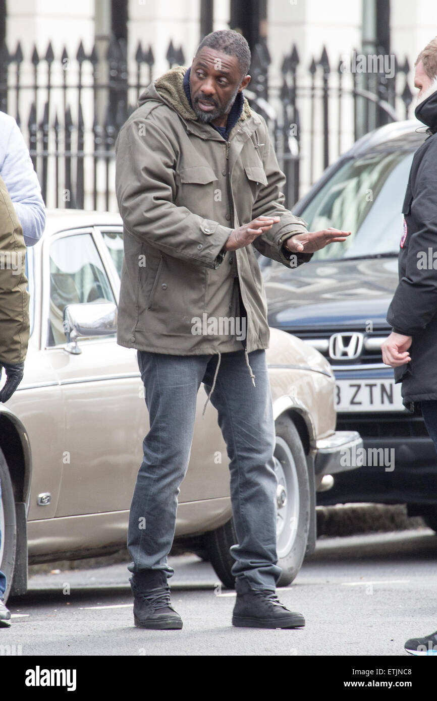 Idris Elba filming scenes for BBC drama series 'Luther' Featuring ...