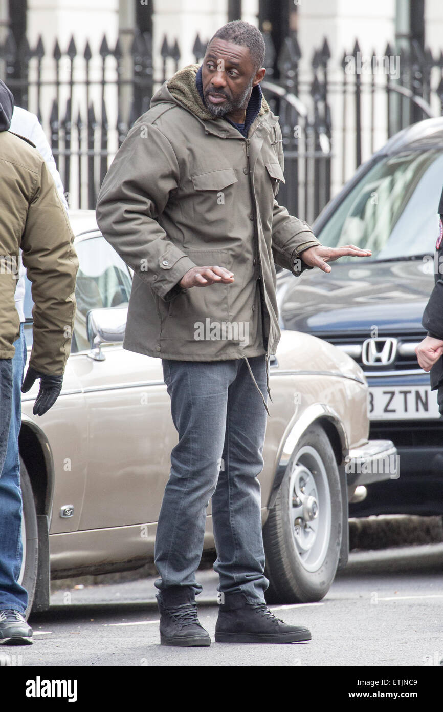 Idris Elba filming scenes for BBC drama series 'Luther' Featuring ...
