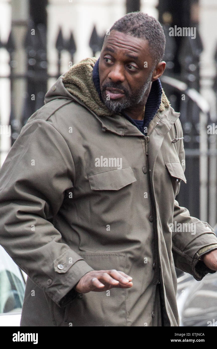 Idris Elba filming scenes for BBC drama series 'Luther' Featuring ...