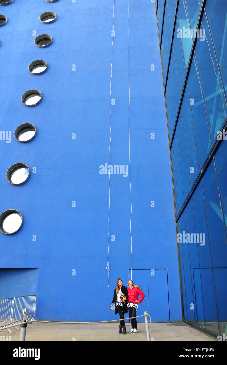 Francesca Newman-Young and Beth Sherburn abseil down Fort Dunlop for ...
