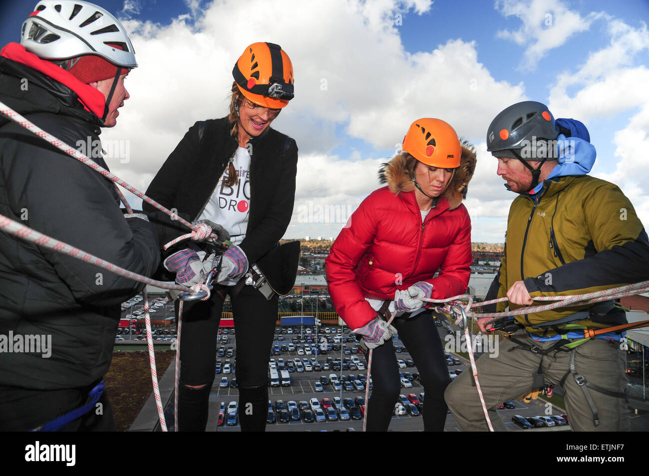 Francesca Newman-Young and Beth Sherburn abseil down Fort Dunlop for ...