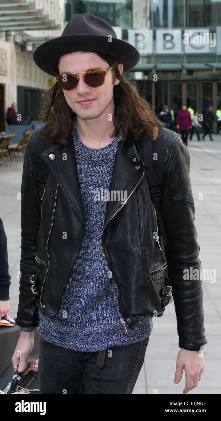 James Bay pictured arriving the Radio 1 studio to perform on Fearne ...
