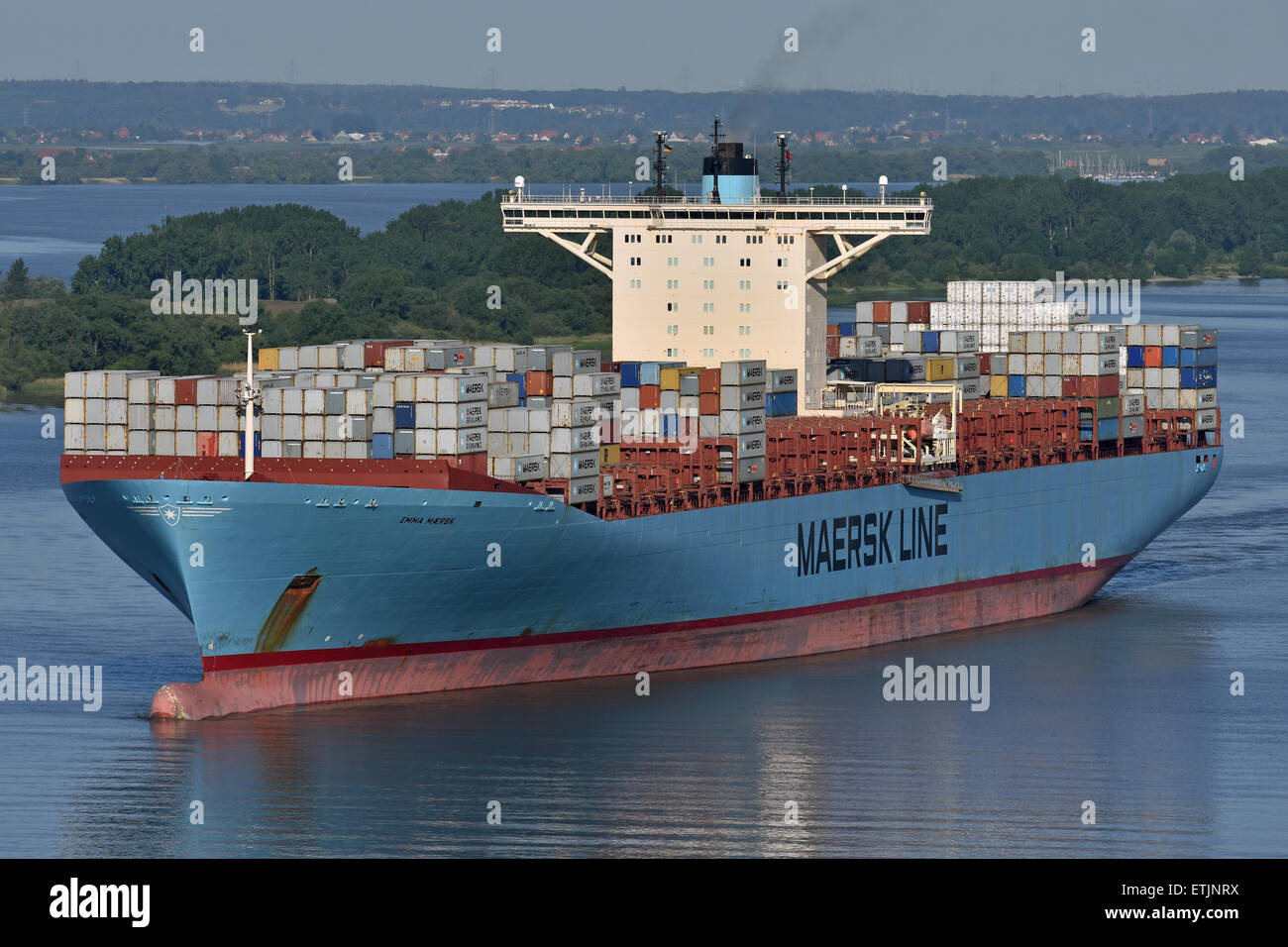 Emma Maersk inbound for Hamburg Stock Photo - Alamy