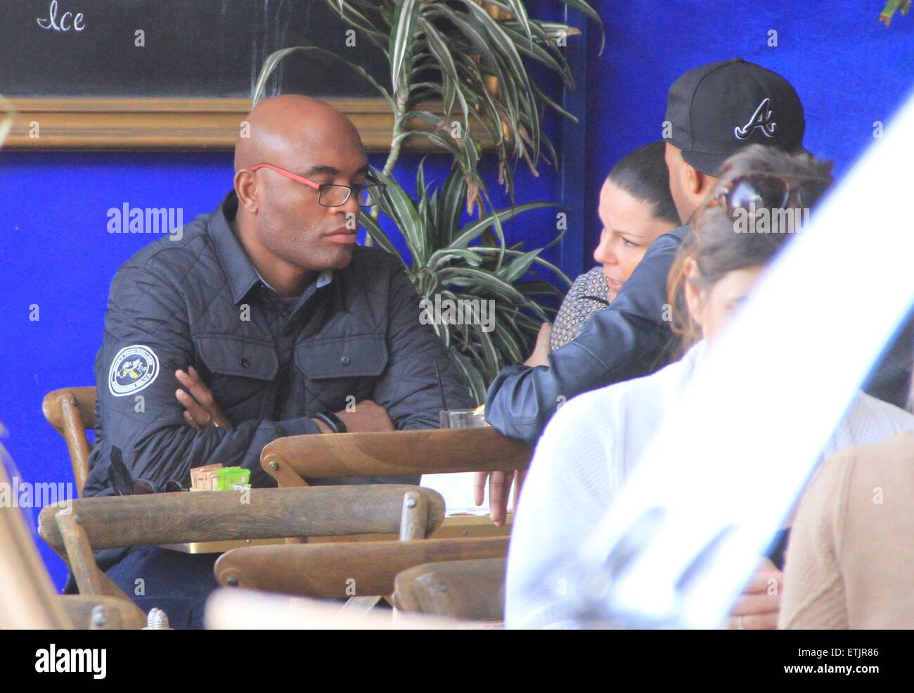 Former UFC middleweight champion Anderson "The Spider" Silva has lunch ...