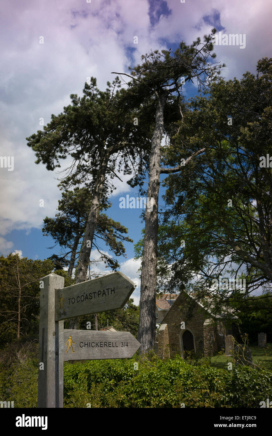 The old fleet church made famous by j meade faulkner hi-res stock ...