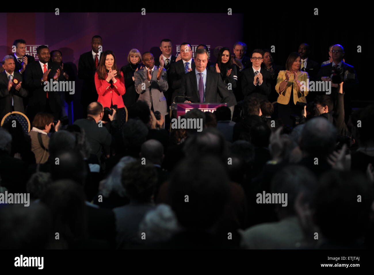 UKIP Immigration Speech in London Featuring: UKIP Leader Nigel Farage ...