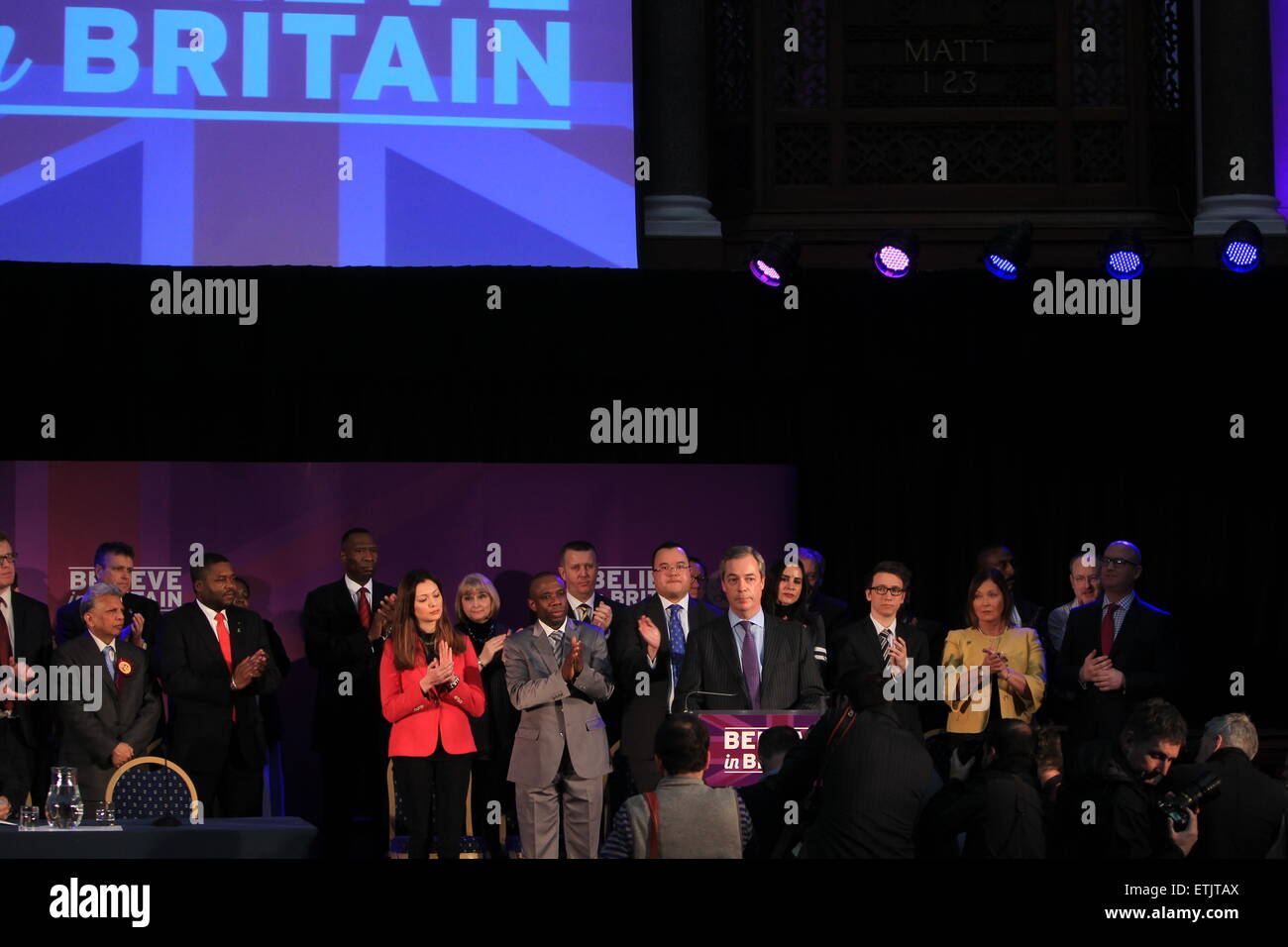 UKIP Immigration Speech in London Featuring: Atmosphere Where: London ...