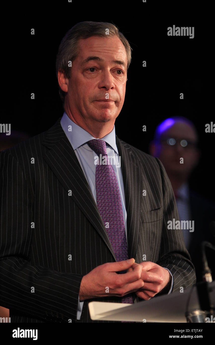 UKIP Immigration Speech in London Featuring: UKIP Leader Nigel Farage ...