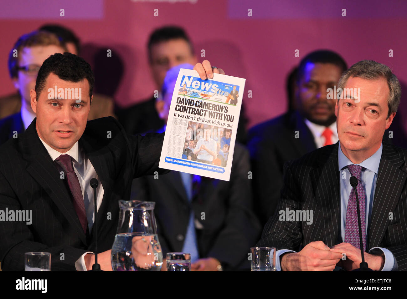 UKIP Immigration Speech in London Featuring: Nigel Farage, Steven ...