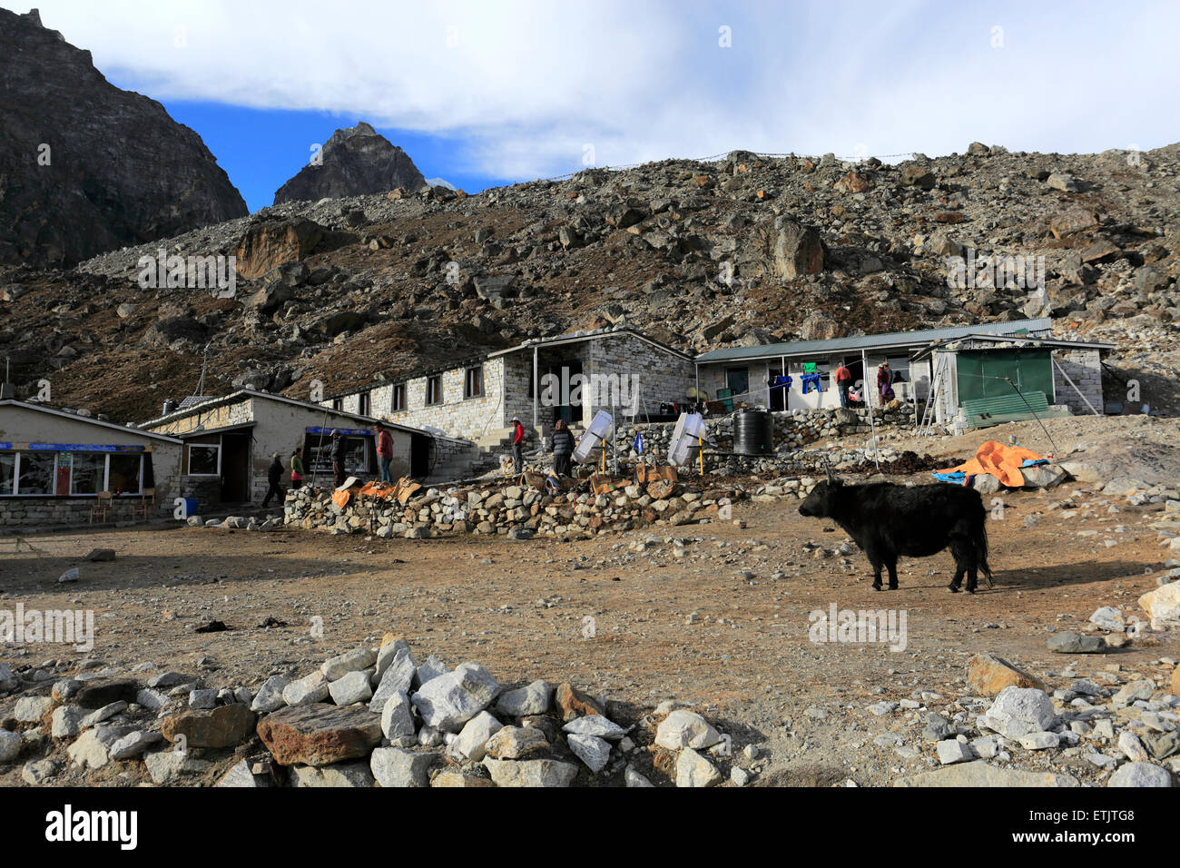Lobuche village; Lobuche Pass, Everest base camp trek, UNESCO World ...
