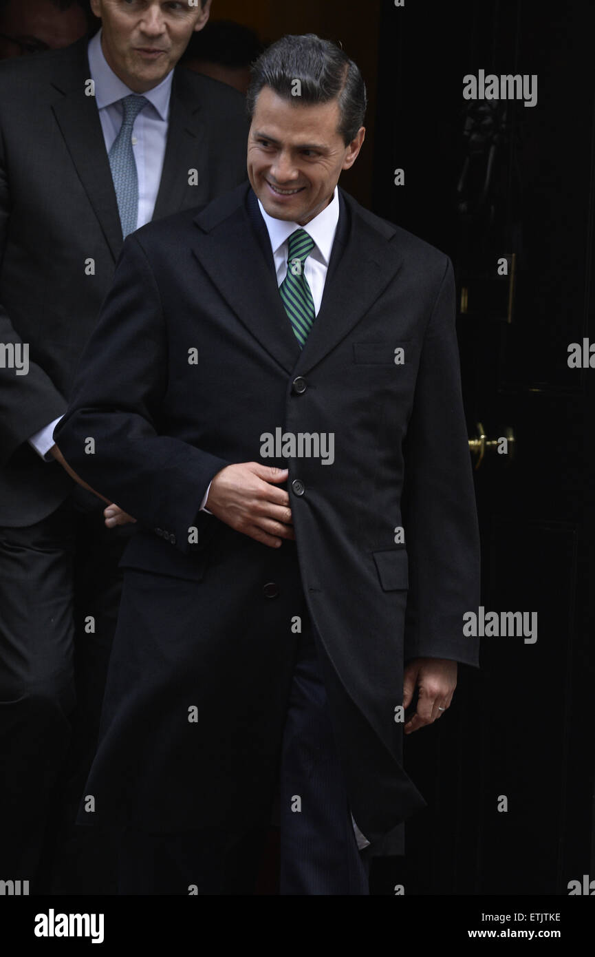 President Enrique Pena Nieto of Mexico leaves 10 Downing Street after a ...
