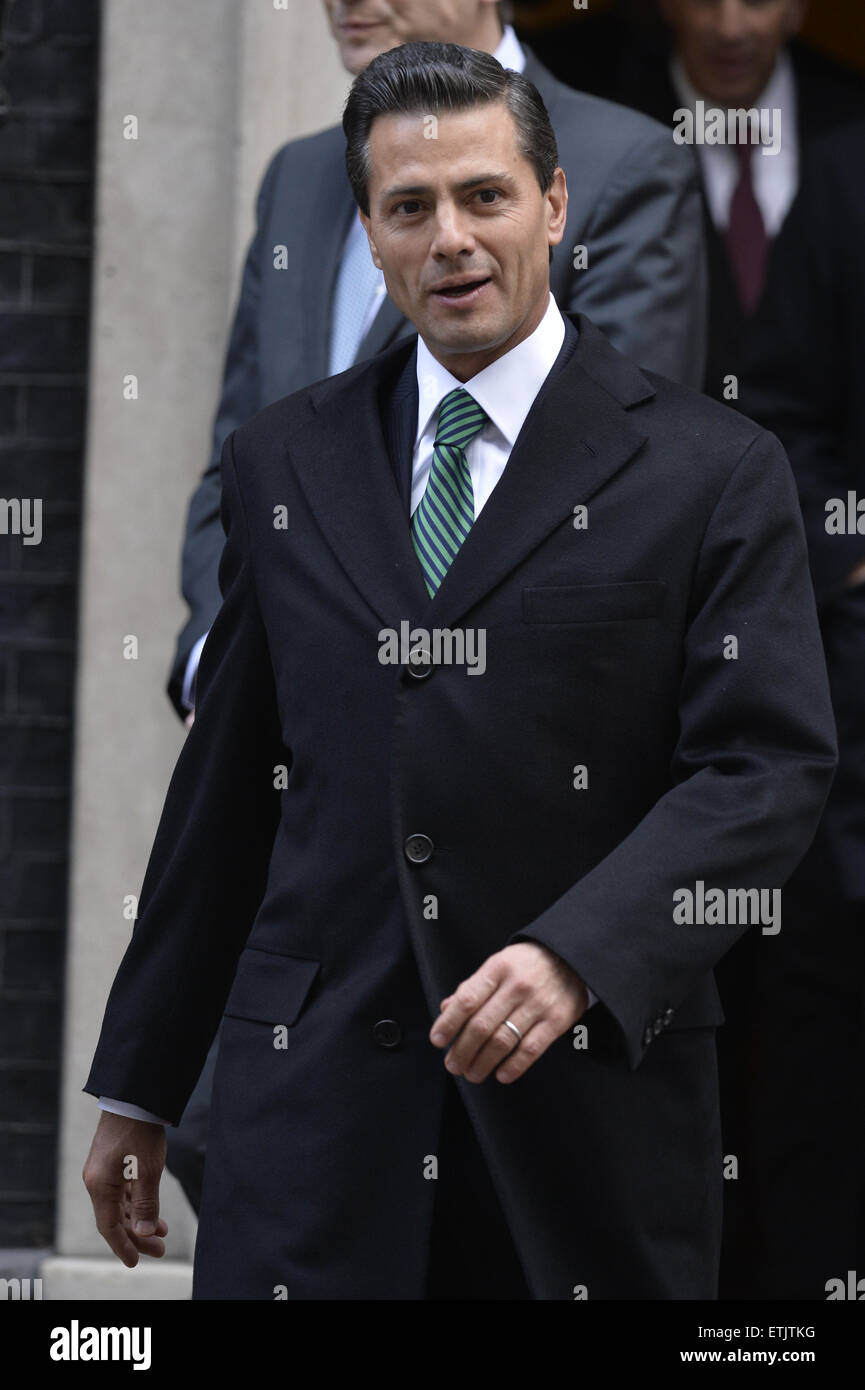 President Enrique Pena Nieto of Mexico leaves 10 Downing Street after a ...