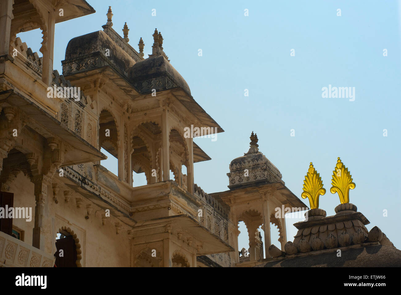 Architectural detail, the City Palace, Udaipur Stock Photo - Alamy