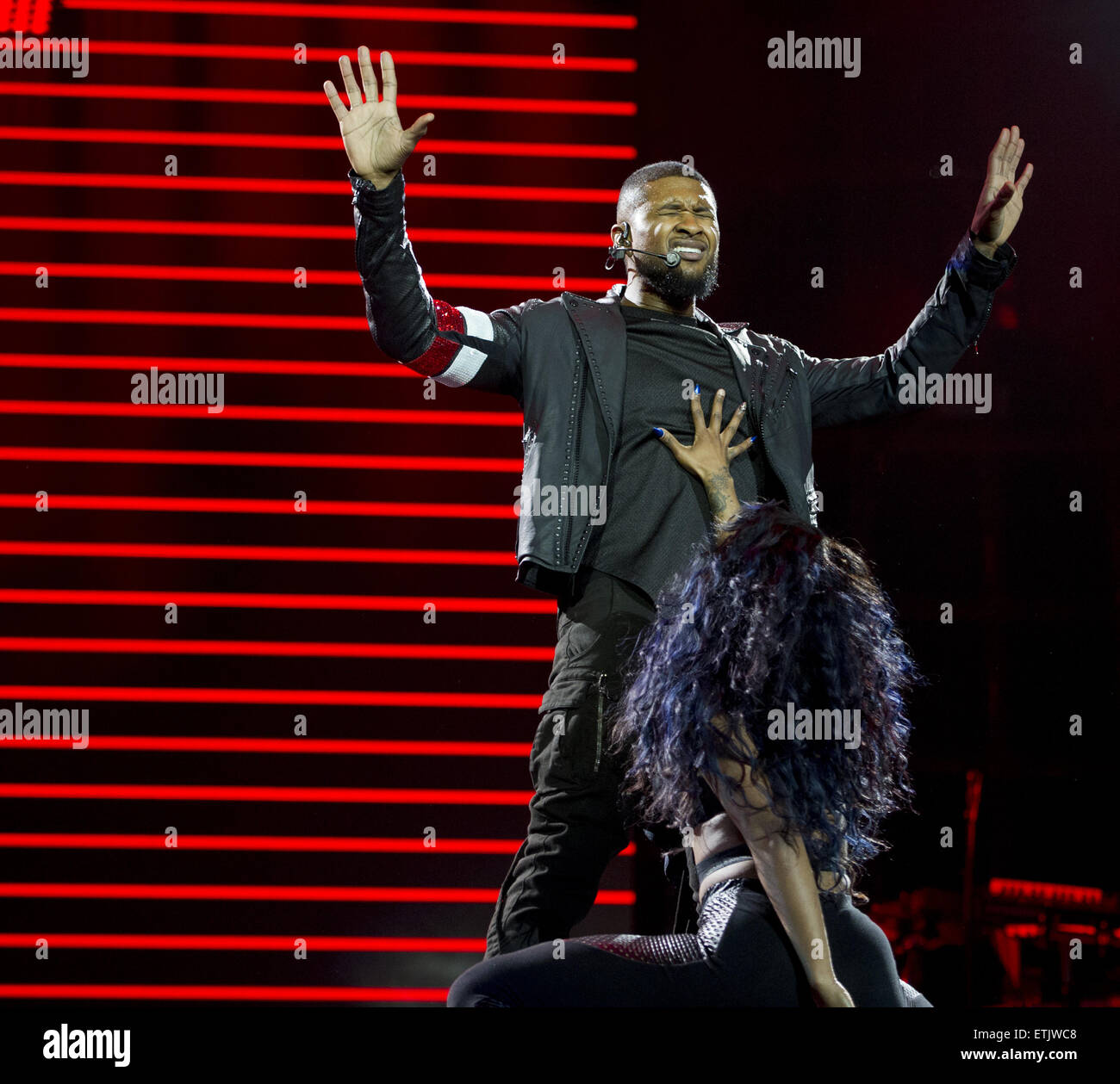 Usher performing live in concert at the Ziggo Dome The UR Experience ...