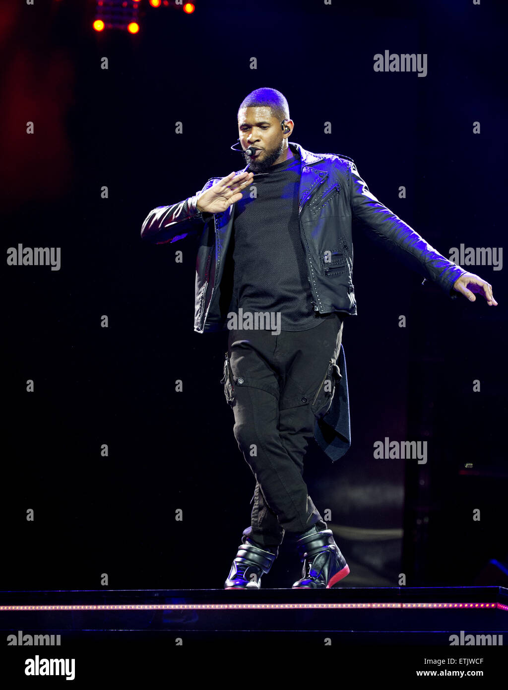 Usher performing live in concert at the Ziggo Dome The UR Experience ...