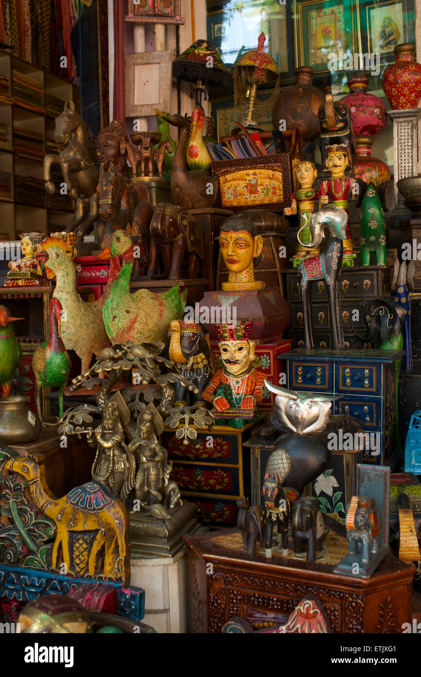 Handmade Indian toys and souvenirs for sale at a shop in Udaipur ...