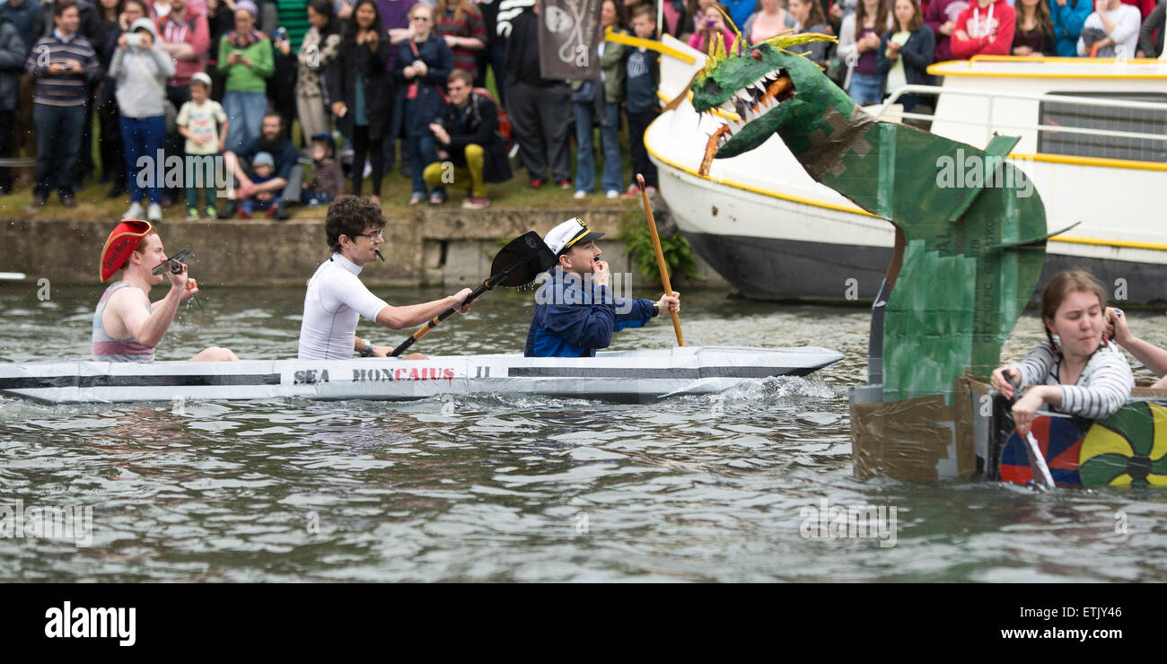 Cambridge, UK. 14th June, 2015. Cambridge University Students Cardboard ...