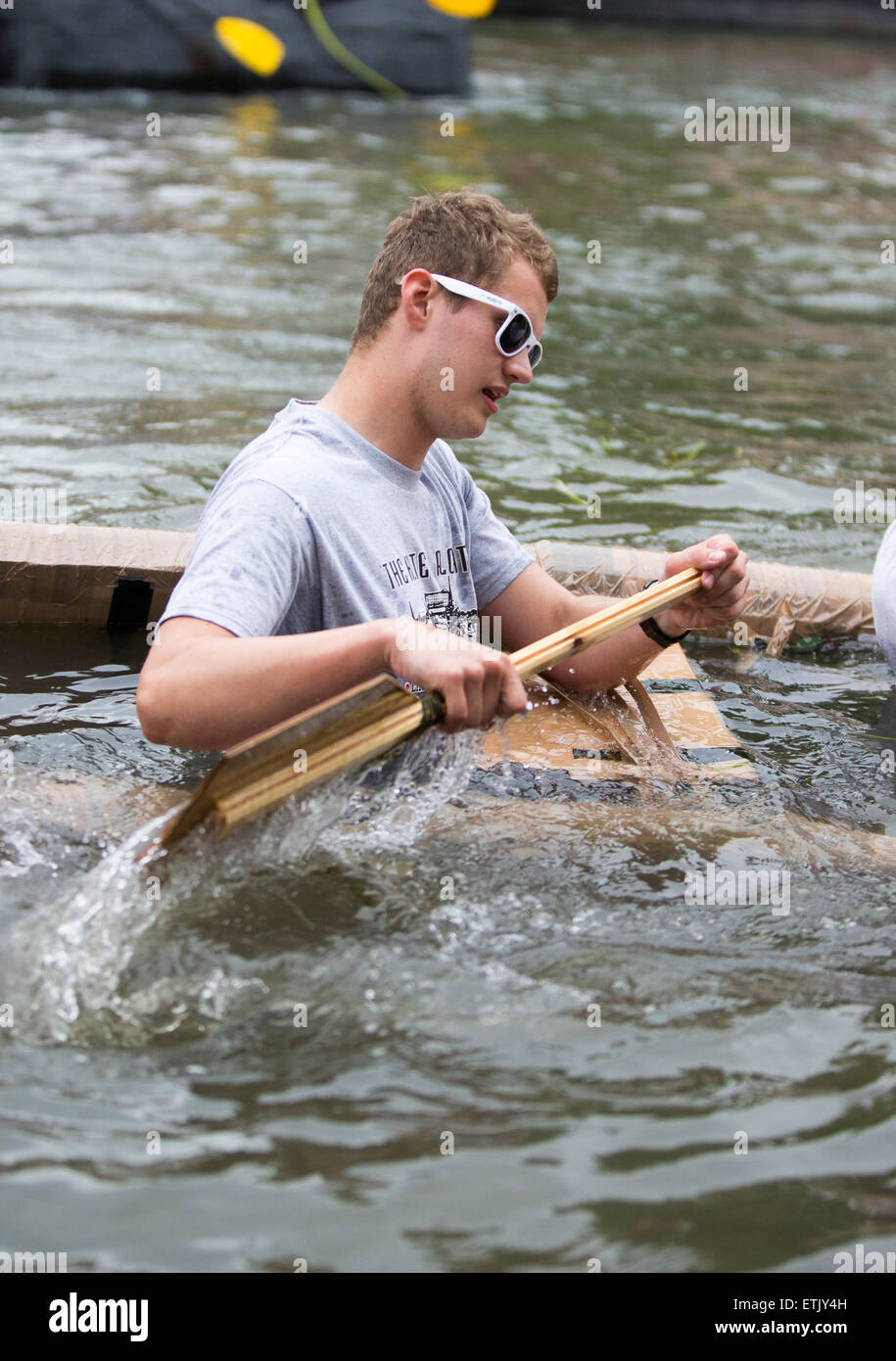 Cambridge, UK. 14th June, 2015. Cambridge University Students Cardboard ...
