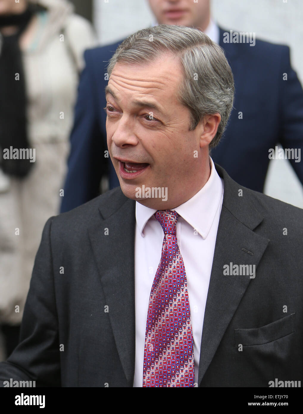 Nigel Farage outside the ITV Studios Featuring: Nigel Farage Where ...