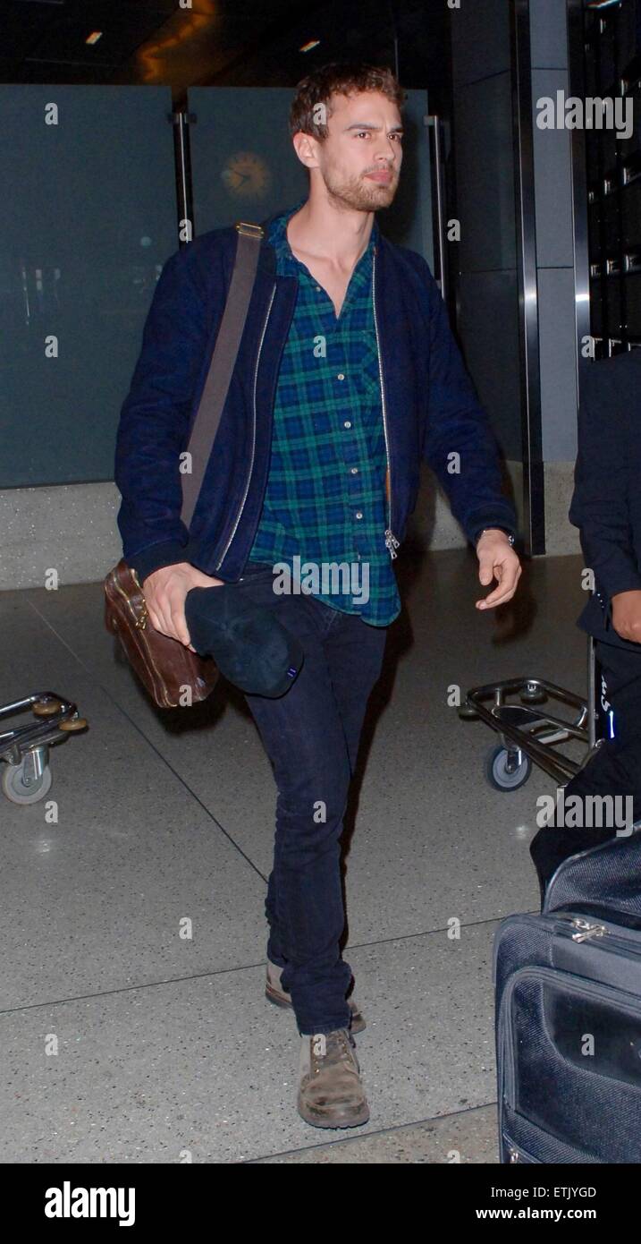 Theo James at Los Angeles International Airport (LAX) Featuring: Theo ...