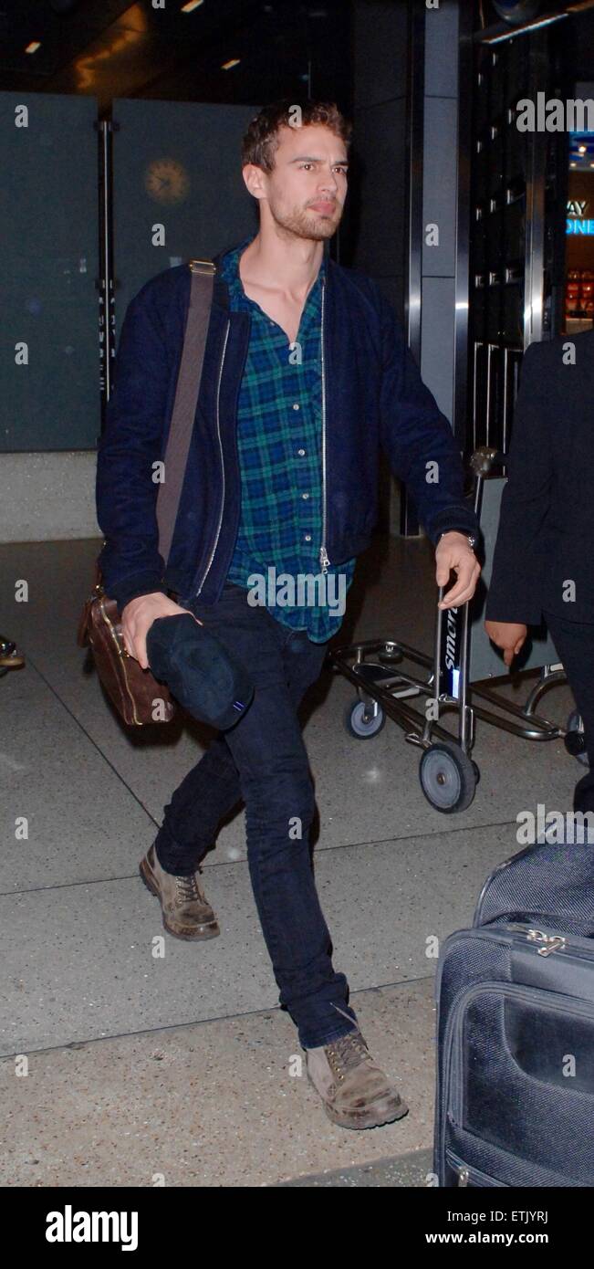 Theo James at Los Angeles International Airport (LAX) Featuring: Theo ...