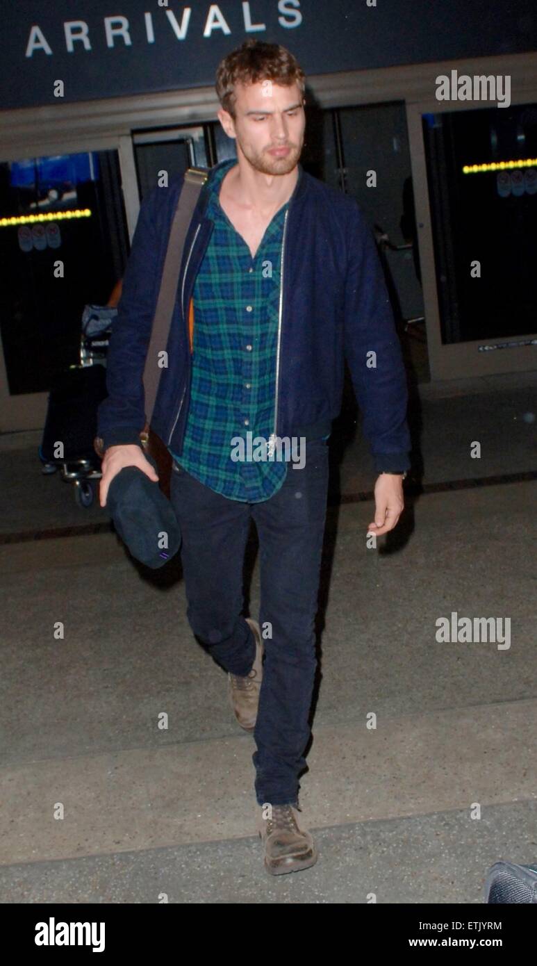 Theo James at Los Angeles International Airport (LAX) Featuring: Theo ...