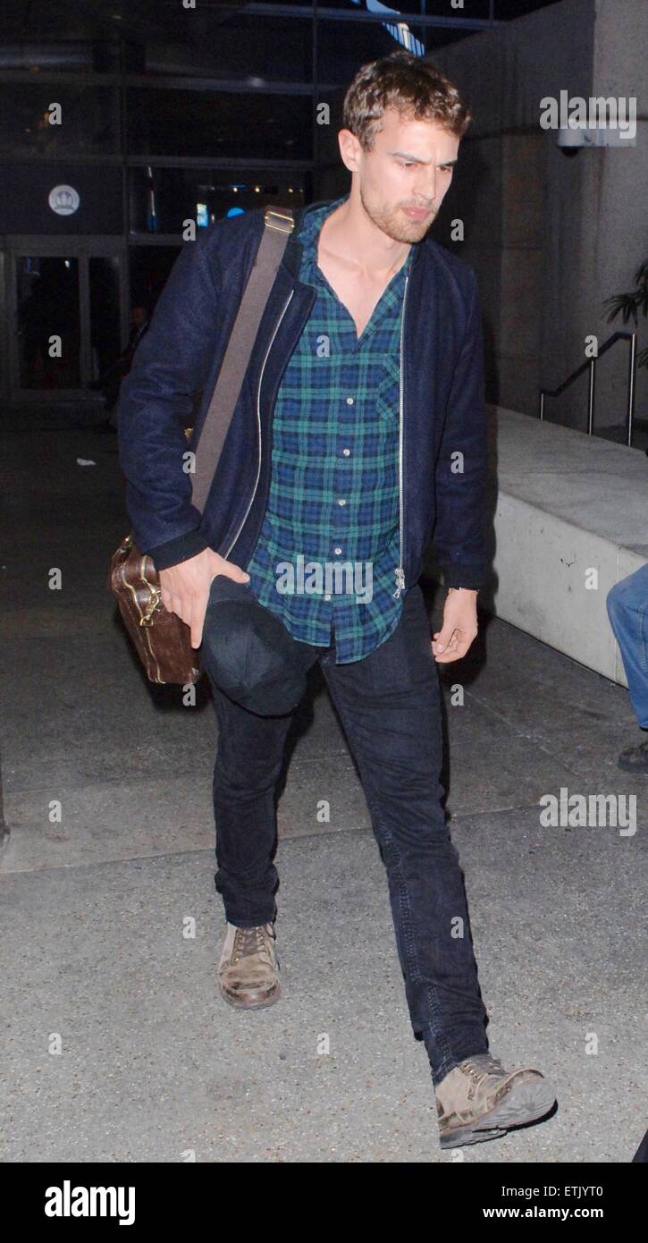 Theo James at Los Angeles International Airport (LAX) Featuring: Theo ...