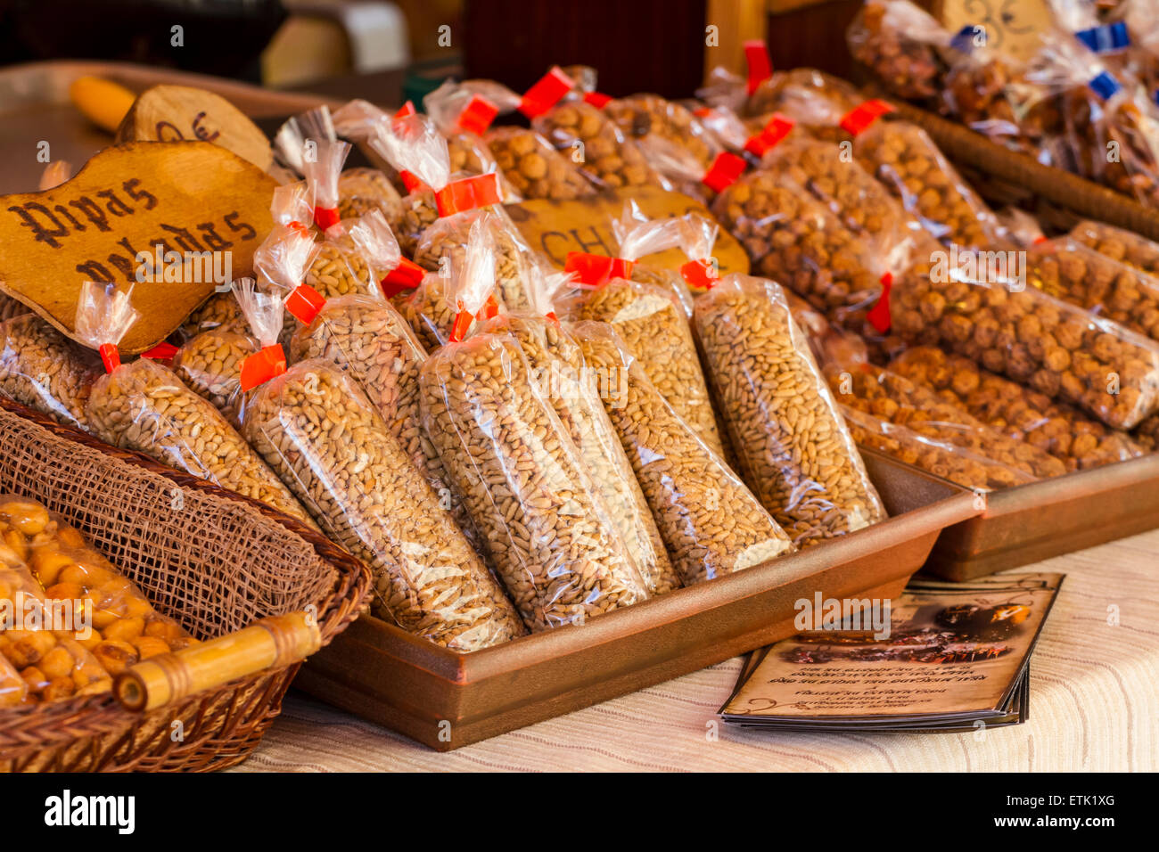 nuts in a medieval fair in Spain Stock Photo - Alamy