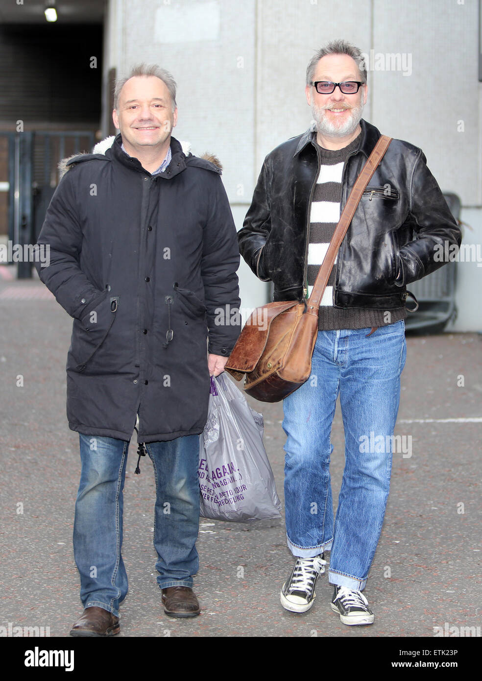 Vic Reeves and Bob Mortimer outside ITV Studios Featuring: Vic Reeves ...