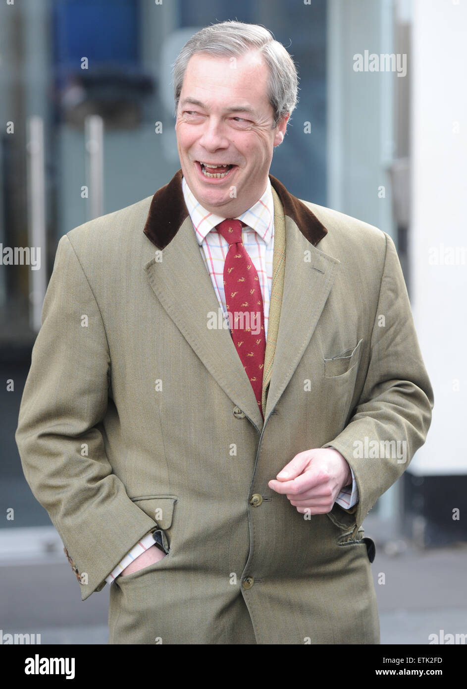 Nigel Farage leaving the LBC Radio studios Featuring: Nigel Farage ...