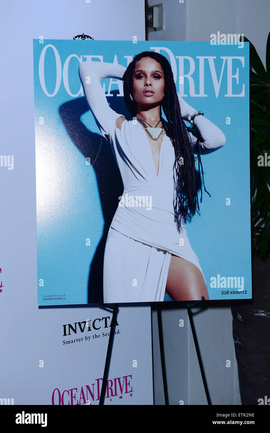 Ocean Drive magazine cover launch featuring Zoe Kravitz at The Wall at ...