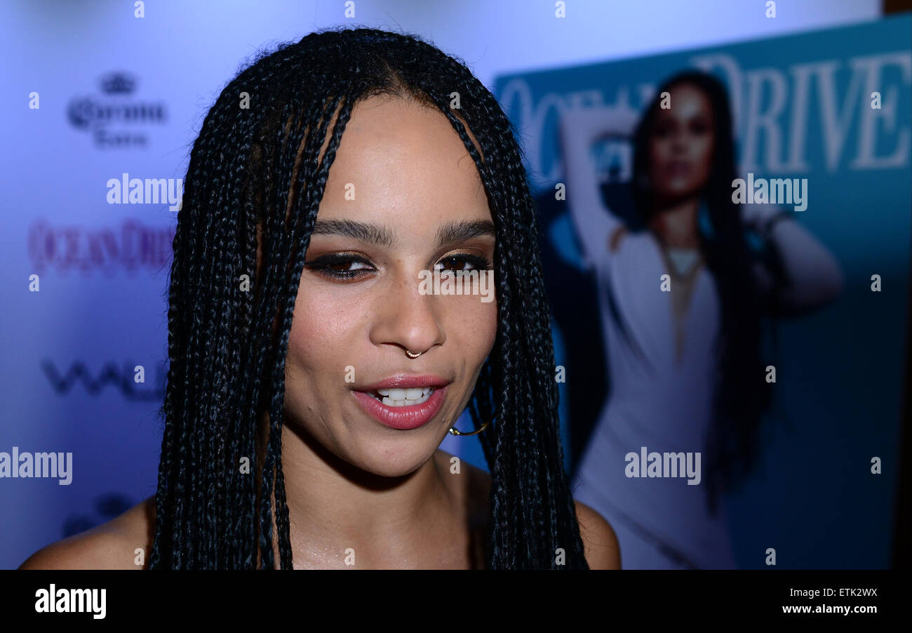 Ocean Drive magazine cover launch featuring Zoe Kravitz at The Wall at ...