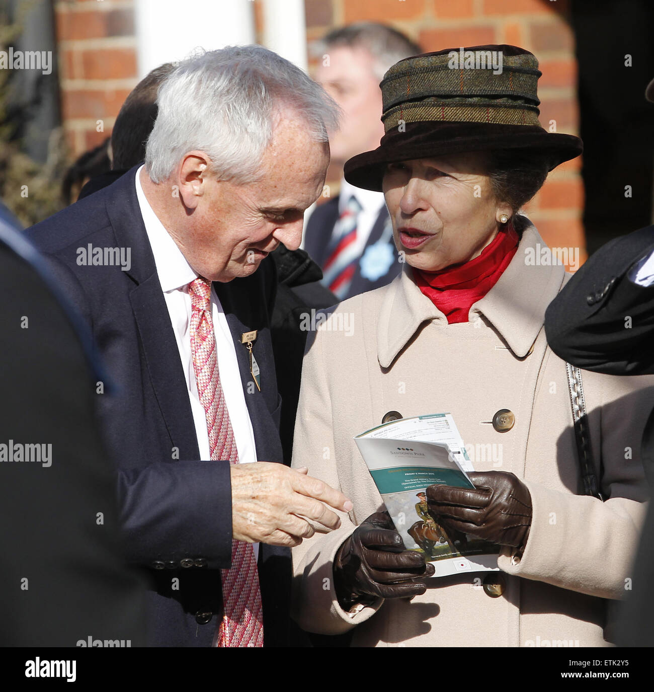 Princess Anne at Sandown Racecourse Featuring: Princess Anne Where ...
