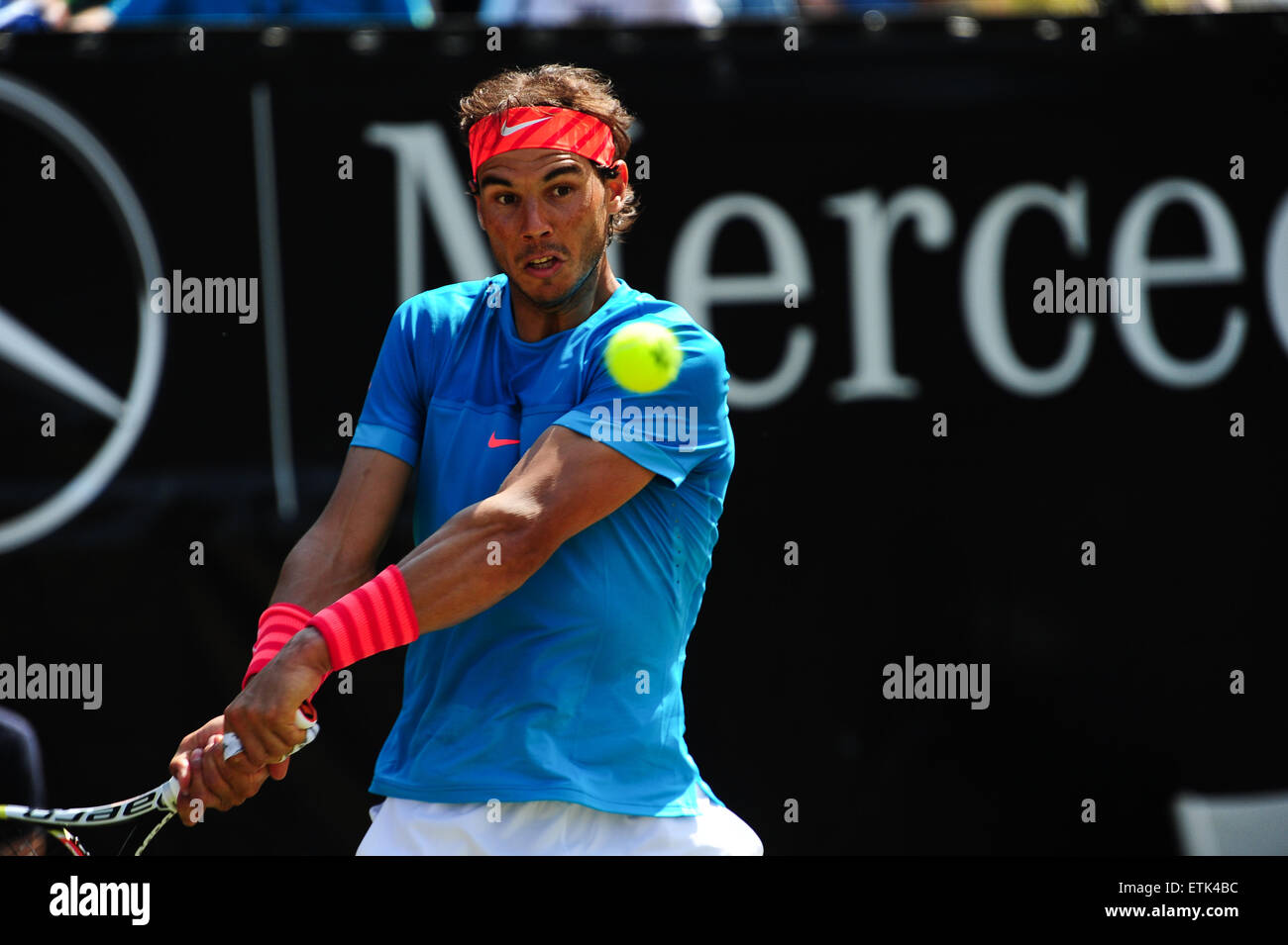 Stuttgart, Germany. 14 June, 2015. Rafael Nadal during the Mercedes Cup ...