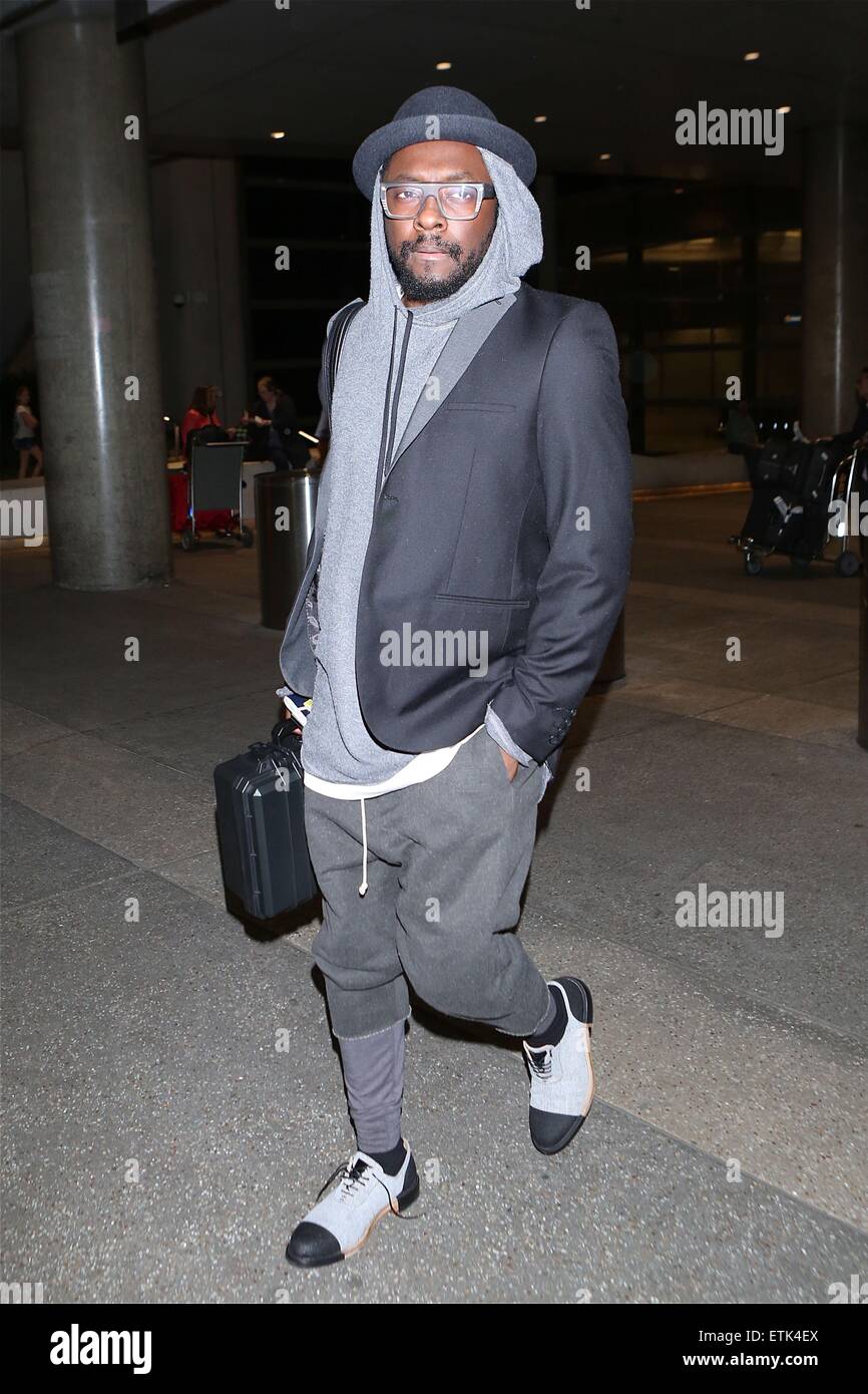 will.i.am arriving at LAX airport in Los Angeles Featuring: will.i.am ...