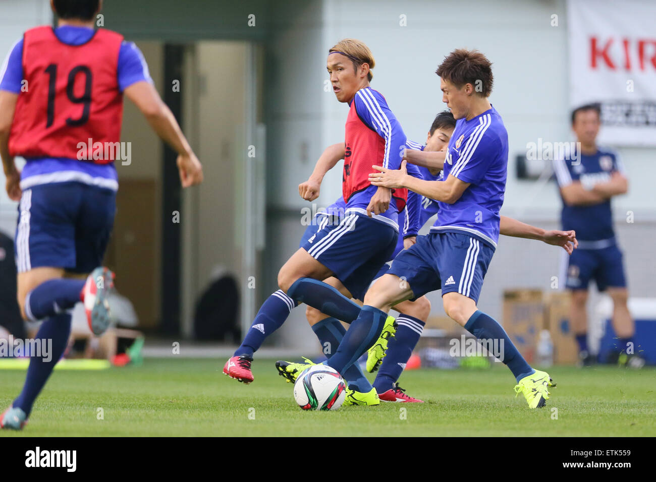Saitama, Japan. 13th June, 2015. (L-R) Takashi Usami, Gotoku Sakai (JPN ...