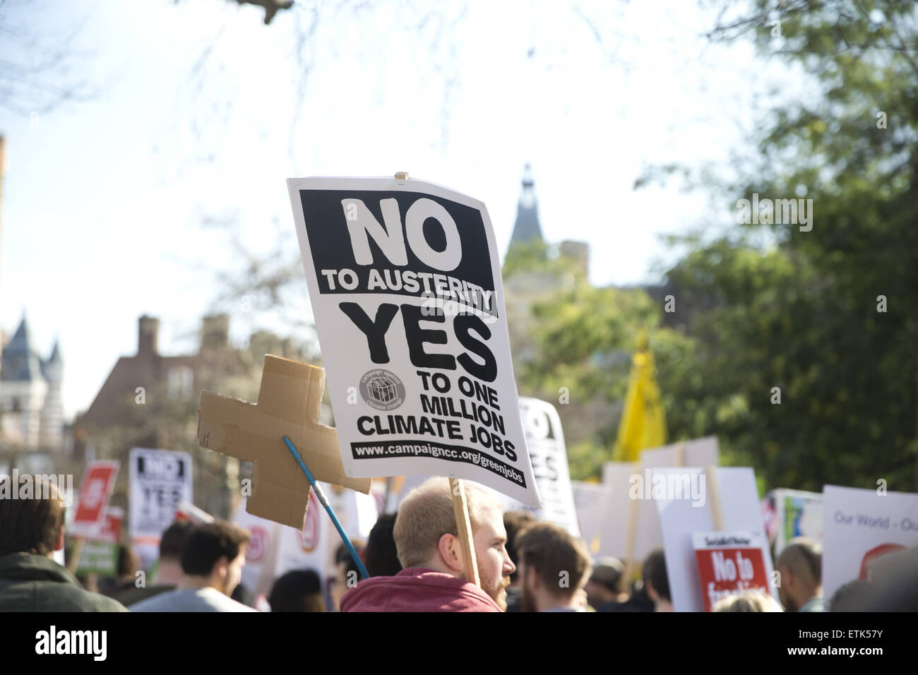 Time To Act Climate Change Demonstration in Central London Featuring ...