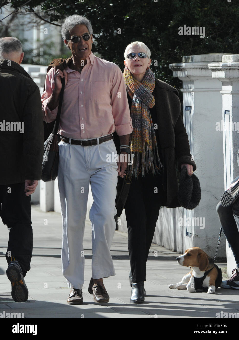 Annie Lennox and Mitchell Besser spotted out to lunch at Mediterraneo ...