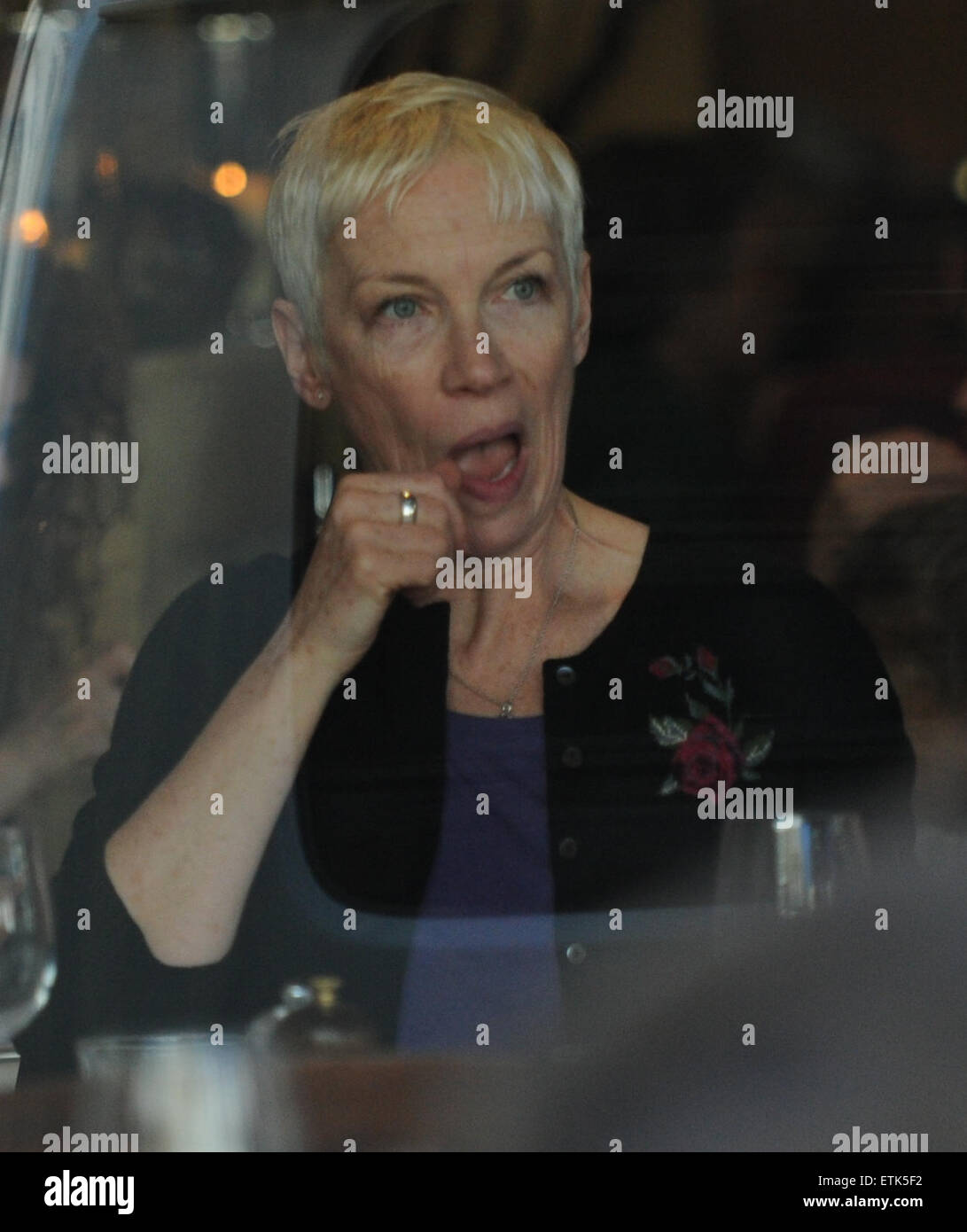 Annie Lennox and Mitchell Besser spotted out to lunch at Mediterraneo ...