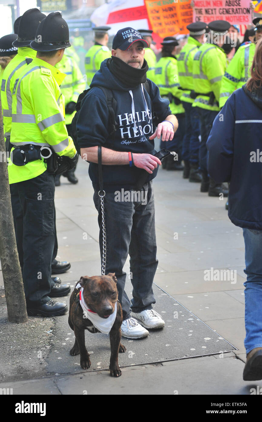 The English Defence League (EDL) held a rally in Manchester city centre ...
