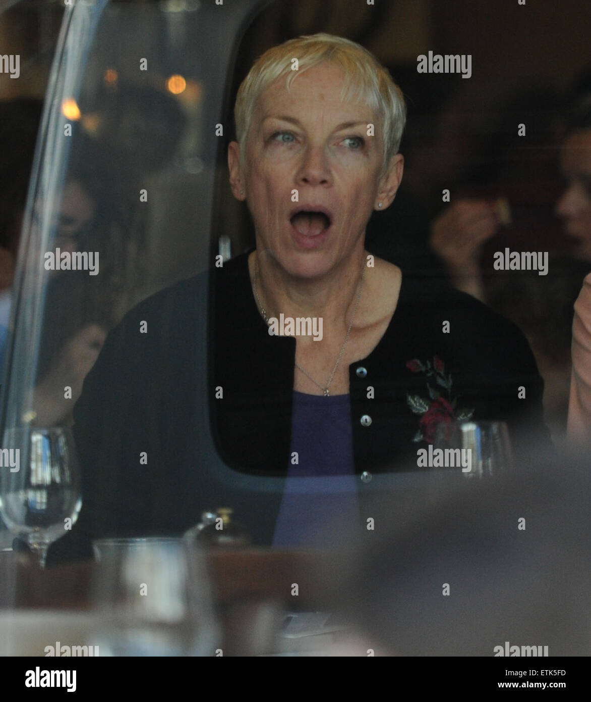 Annie Lennox and Mitchell Besser spotted out to lunch at Mediterraneo ...