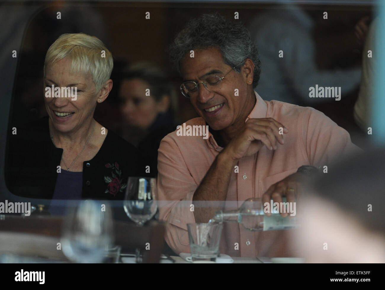 Annie Lennox and Mitchell Besser spotted out to lunch at Mediterraneo ...