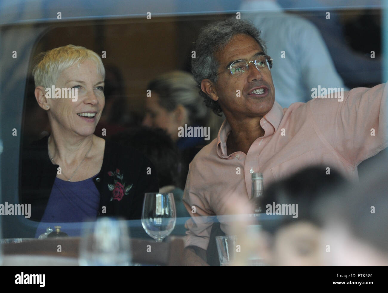 Annie Lennox and Mitchell Besser spotted out to lunch at Mediterraneo ...