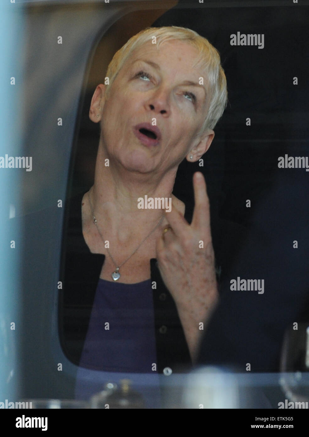 Annie Lennox and Mitchell Besser spotted out to lunch at Mediterraneo ...