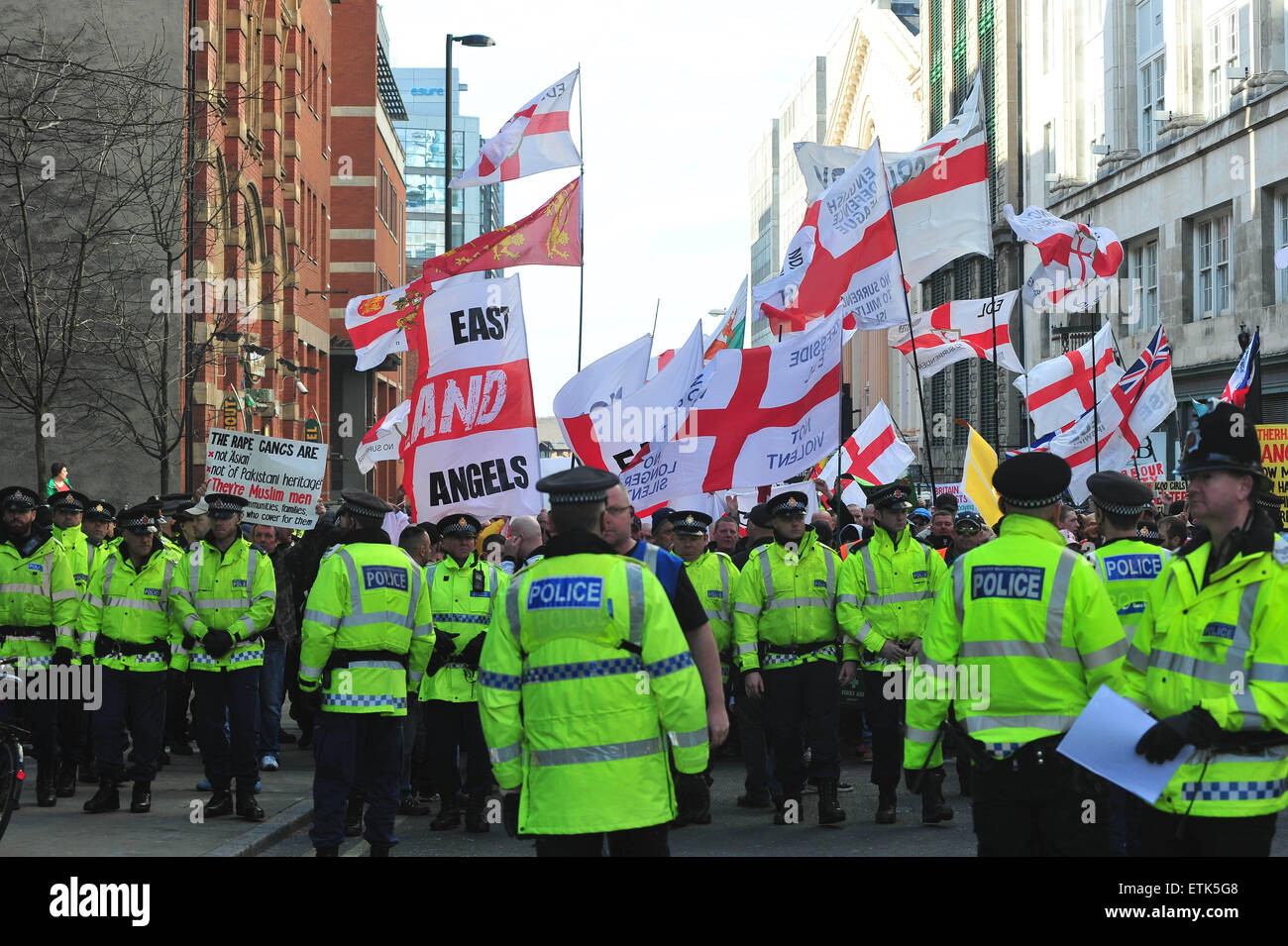 The English Defence League (EDL) held a rally in Manchester city centre ...