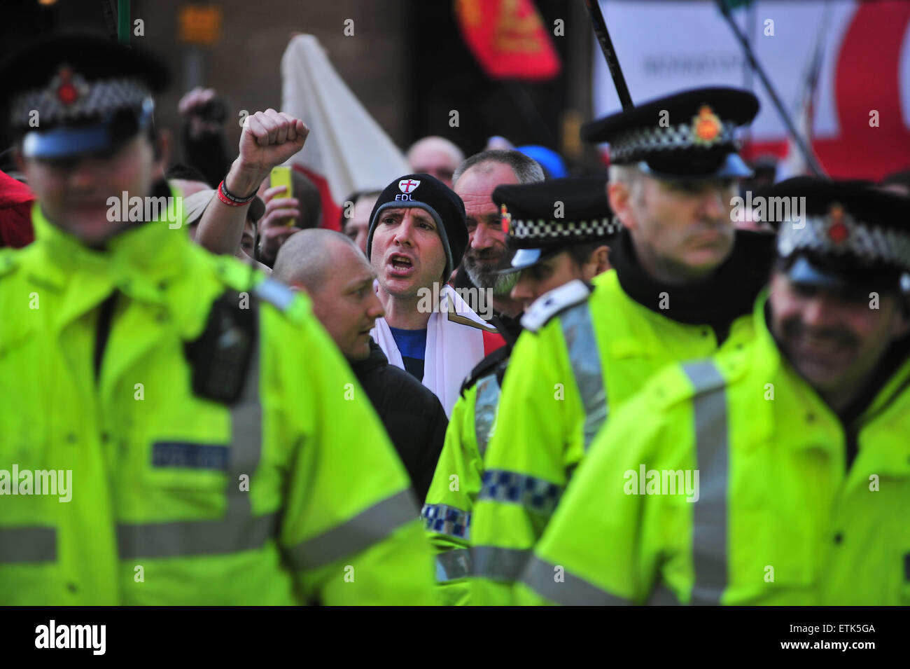 The English Defence League (EDL) held a rally in Manchester city centre ...