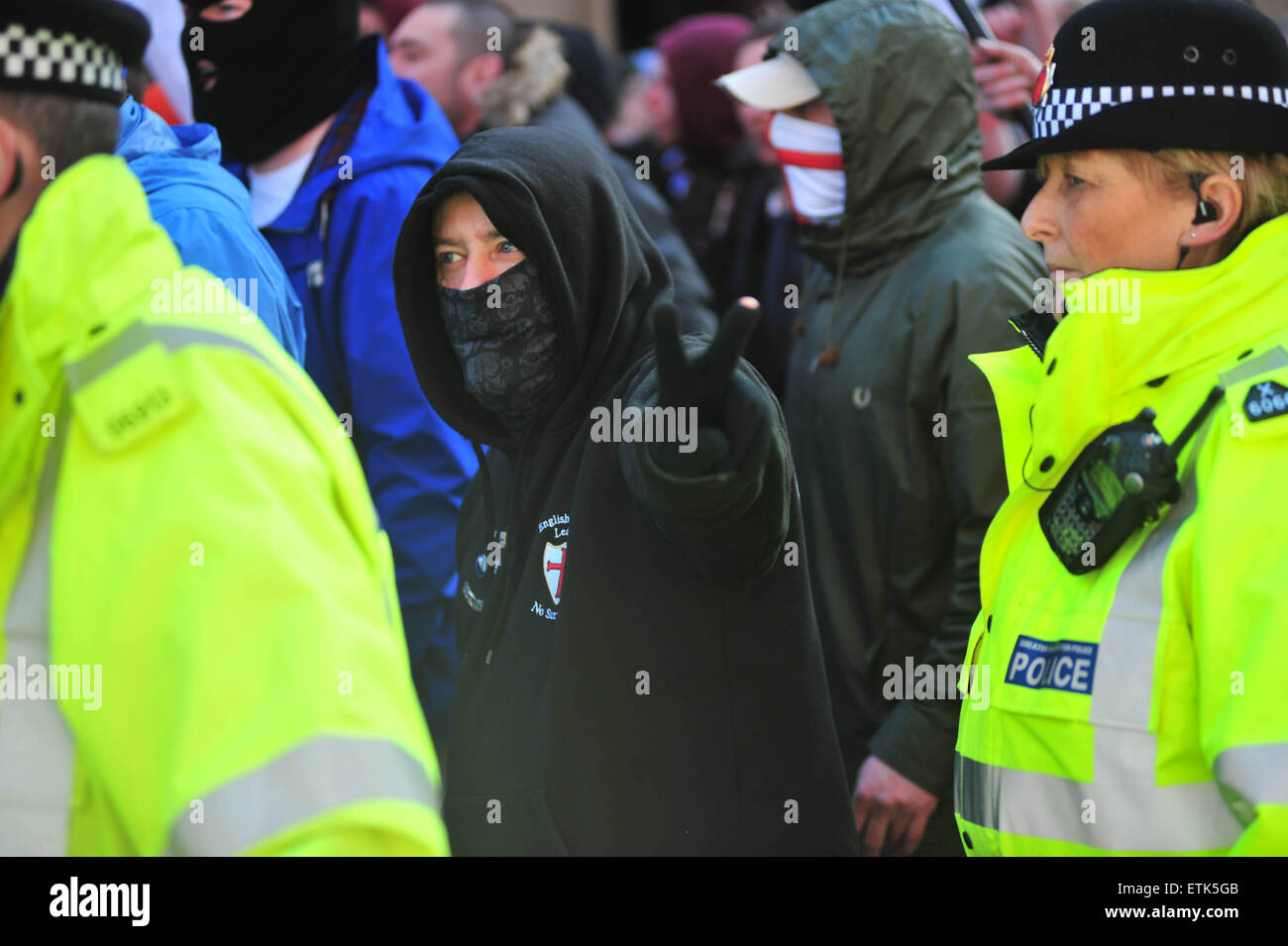 The English Defence League (EDL) held a rally in Manchester city centre ...