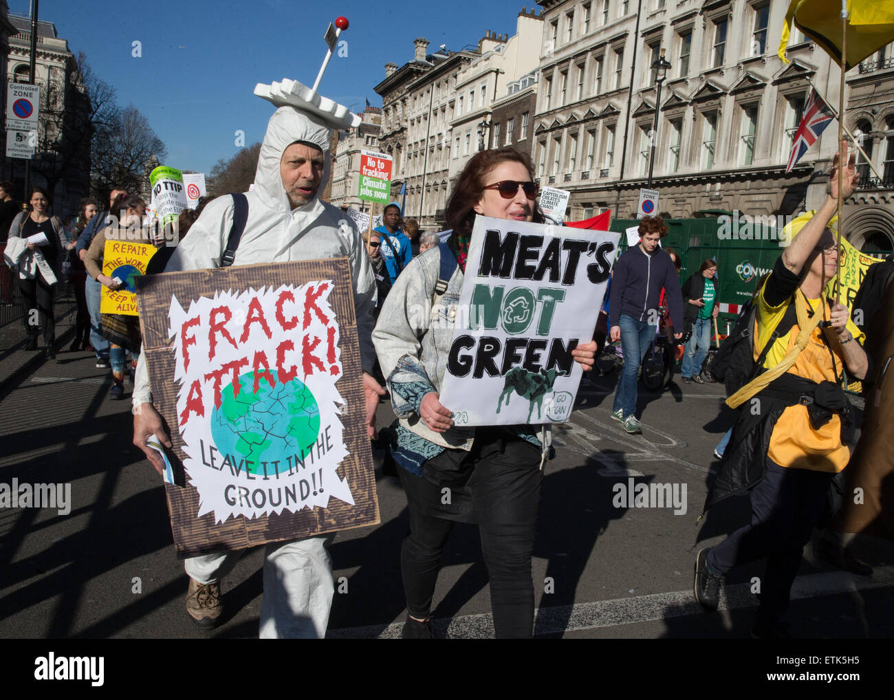 Tens of thousands attend the The People’s Climate March in London. The ...