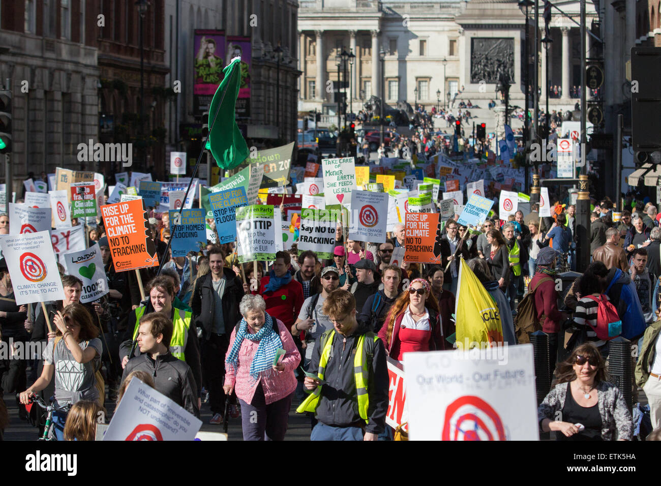 Tens of thousands attend the The People’s Climate March in London. The ...