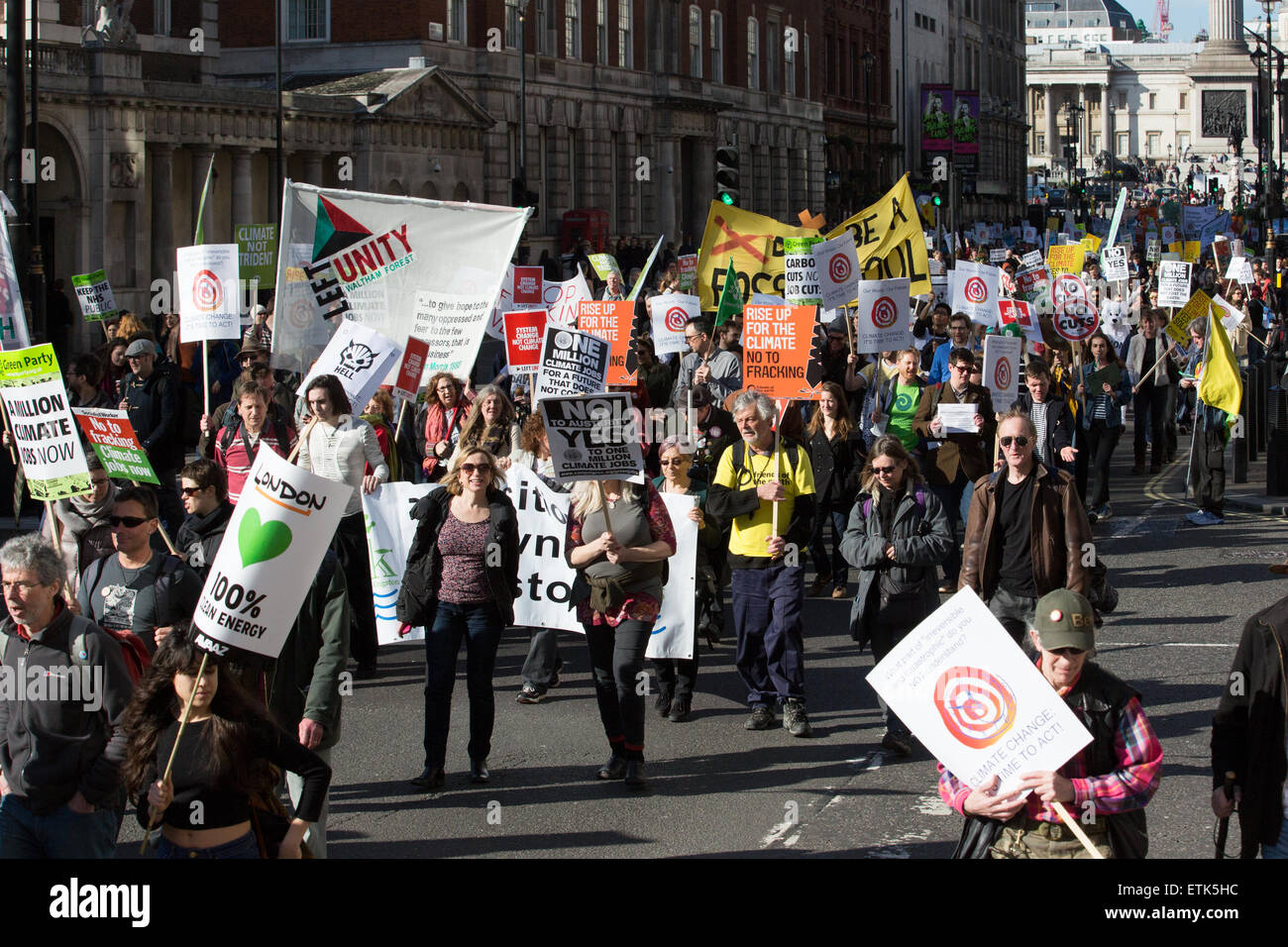 Tens of thousands attend the The People’s Climate March in London. The ...